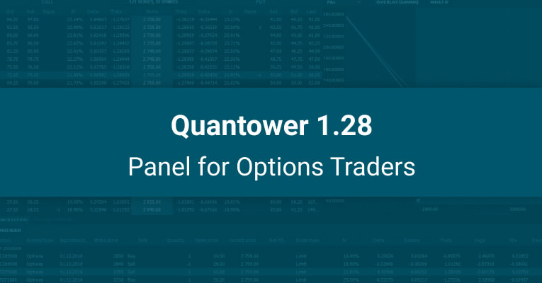 Option Analytics panel, IQFeed & Quandl data feeds, and multiple accounts — Quantower Trading ...
