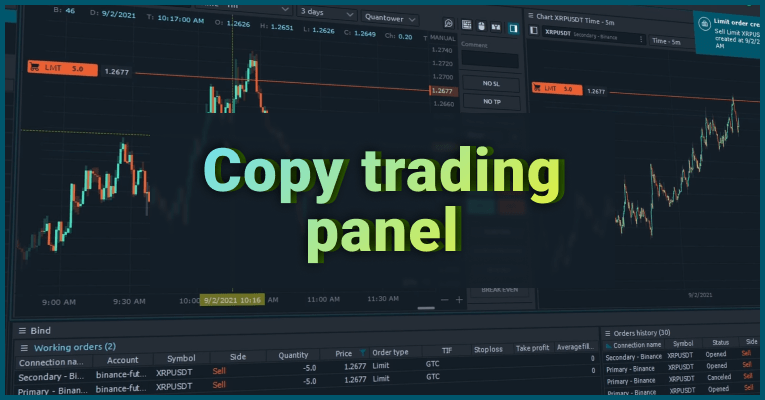 Copy trading. Copy orders in Quantower between multiple accounts — Quantower Trading Platform